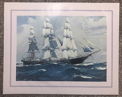 Vintage 1992 “The James Baines” C. Spurling Clipper Ship Print Litho in ...