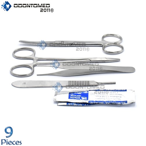Basic Suture Set Surgical Kit,Needle Holder,Forceps Scissors Scalpel ...