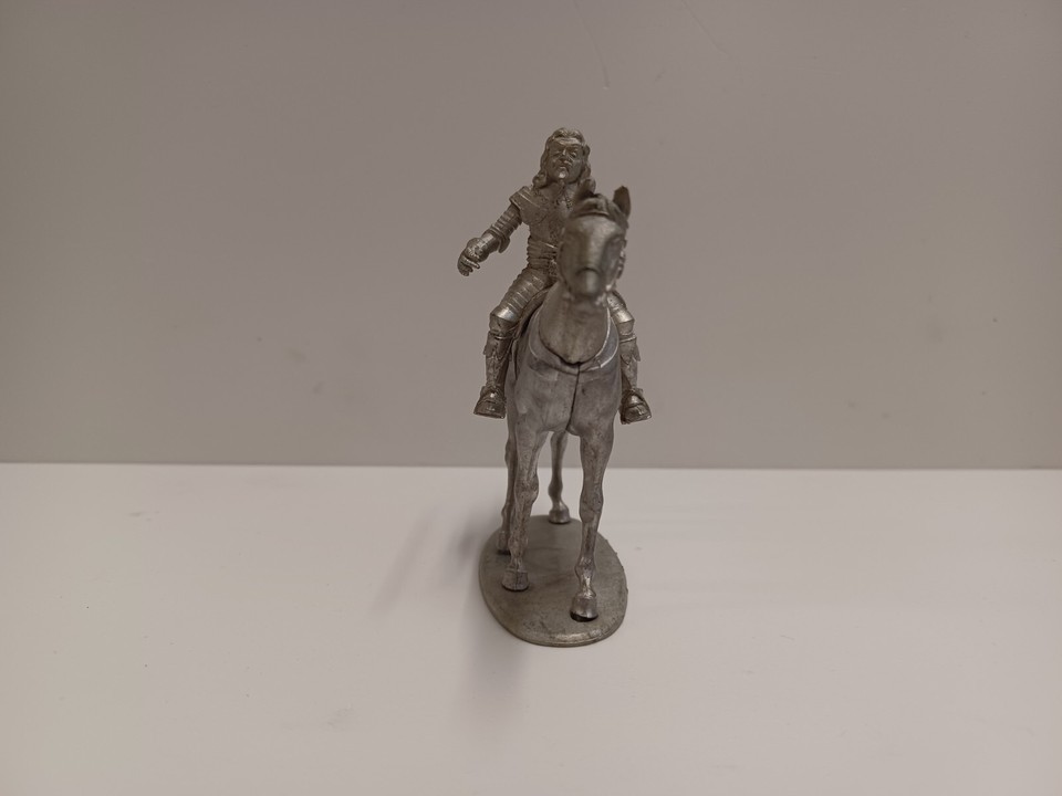 PHOENIX MODELS MOUNTED SOLDIER 54mm VINTAGE 1972 UNPAINTED METAL KIT 1/ ...