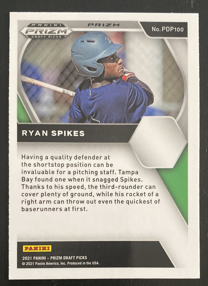 2021 Panini Prizm Draft Picks Red Velocity Ryan Spikes Rookie #PDP100 ...