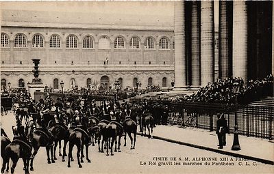 CPA Paris 5e-La Roi gravit les marches du Panthéon (324694) | eBay