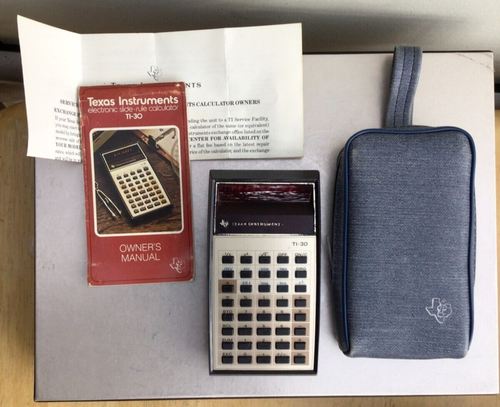 Vintage 1970’s TEXAS INSTRUMENTS TI-30 Slide Rule Calculator w/ Case ...