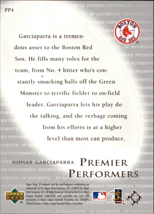 2000 SP Authentic Premier Performers #PP4 Nomar Garciaparra - NM-MT | eBay