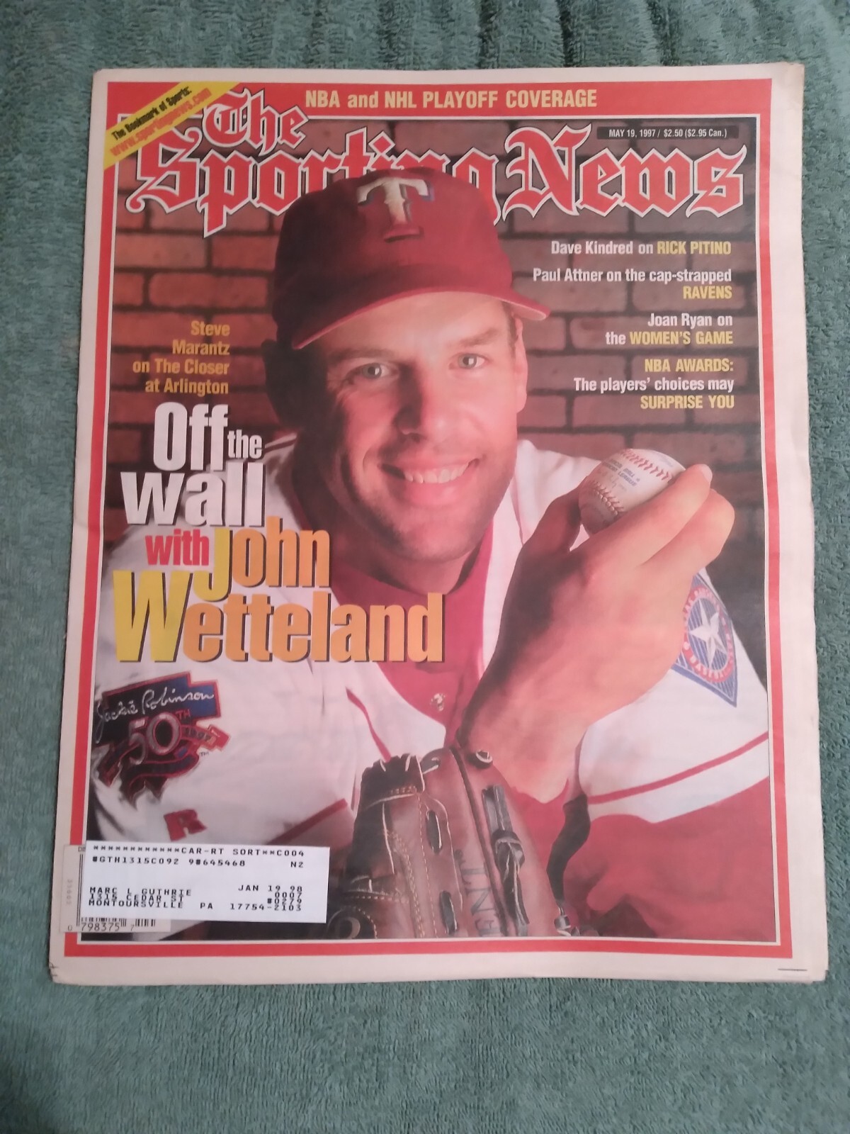 The Sporting News May 19 , 1997 Texas Rangers Closer John Wetteland | eBay