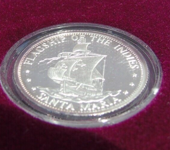 Rare Christopher Columbus .999 Silver 3 Coin Set Nina Pinta Santa Maria ...