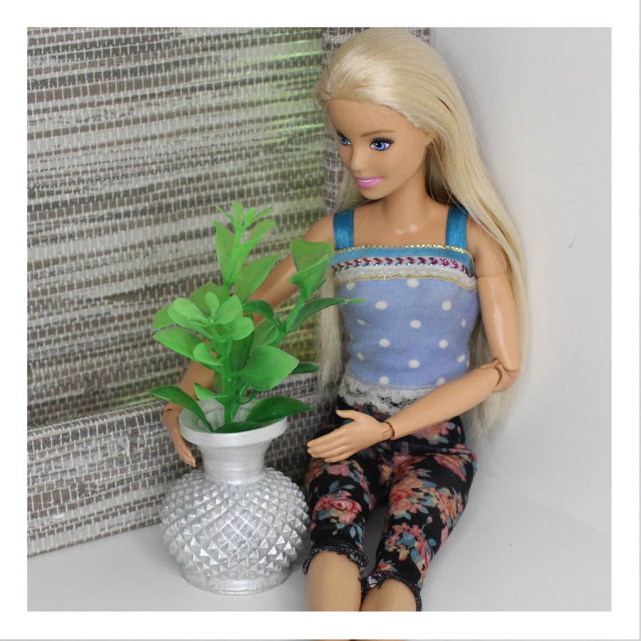 Doll Decoration Plant with Vase for Barbie Sized Dolls House Furniture ...