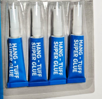 Super glue Hang-tuff 4 pack strong bonding agent multipurpose adhesive ...