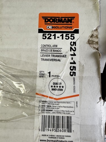 Suspension Control Arm and Ball Joint Assembly Dorman 521-155 | eBay