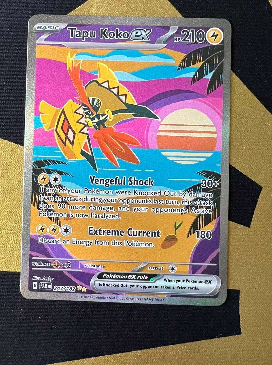 Tapu Koko EX 247/182 Illustration Rare Scarlet & Violet Paradox Rift ...