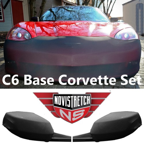 2005-2013 C6 Corvette Front Bumper Nose Mask + MIRROR Bras Mesh ...