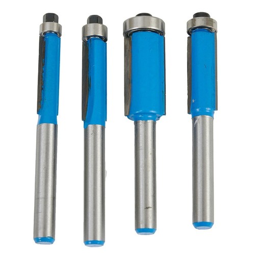 4pcs Straight Flush Trims Router Bits Set TCT Trimmer Cutting ...