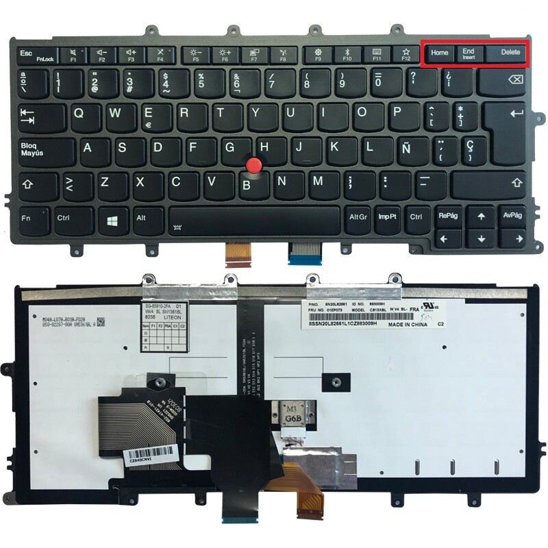 Latin Spanish keyboard Lenovo Thinkpad X230S X240 X240S x240i X250 ...