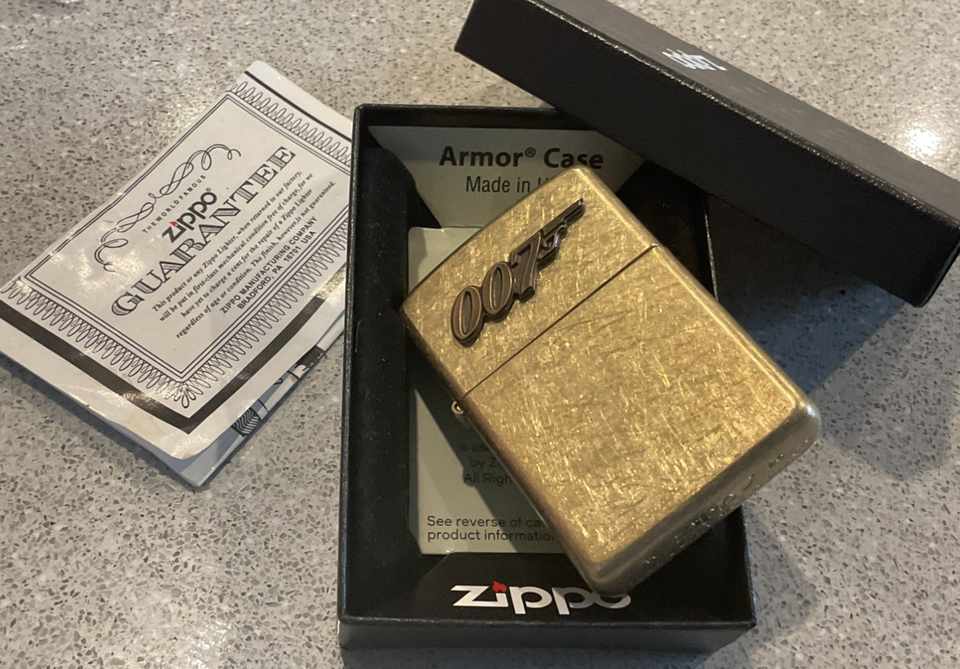 Brand New 2025 ZIPPO Lighter LEGENDARY JAMES BOND 007 GUN Awesome Armor ...