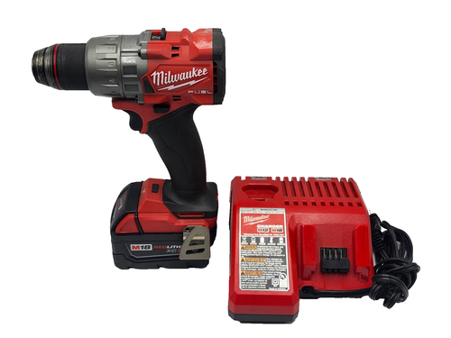 Milwaukee 2903-20 M18 FUEL 1/2" Brushless Drill/Driver 18V W/ Charger ...