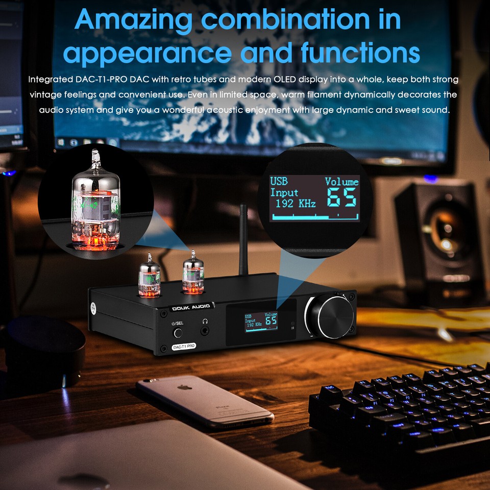 HiFi Tube Stereo Preamp USB DAC Bluetooth Receiver S/PDIF D/A Audio ...