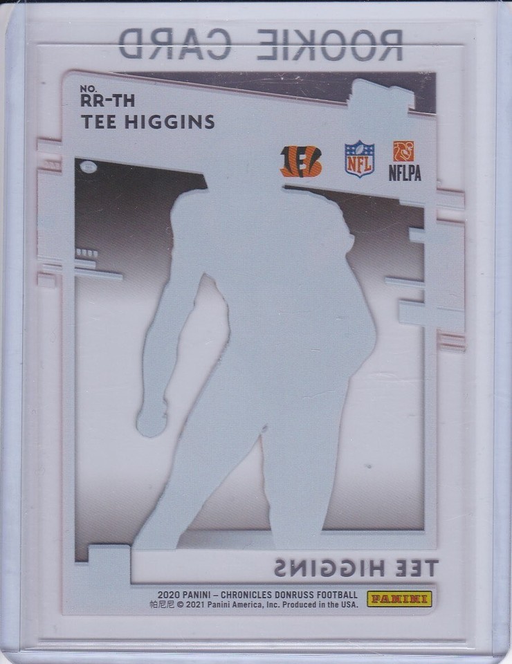 TEE HIGGINS ROOKIE CARD 2020 Donruss Clearly RATED RC Football ...