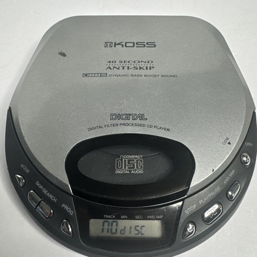 Koss 40 Second Anti Skip DBBS CDP688 Portable CD Player Silver / Gray ...