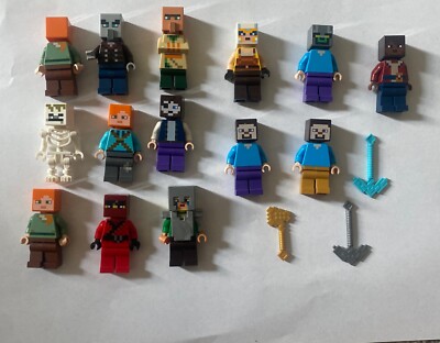lego minecraft minifigures lot (3) | eBay