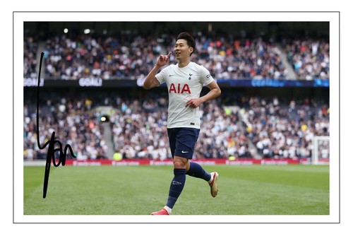 Son Heung Min Signed Autograph 6x4 PHOTO Signature Fan Gift Print Spurs ...