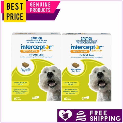 Interceptor Spectrum 4 to 11 Kg 12 Doses GREEN Heartworm Treatment for ...