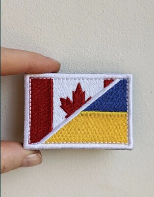 Ukraine Patch -Flag Canada with Ukraine CA + UA together | eBay