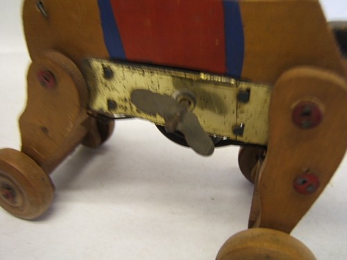 Vintage Wood Wind Up Donkey Pull Toy Early Japan Working PAT NO 120377 ...