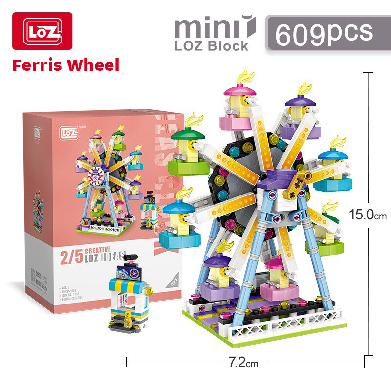 LOZ Mini Blocks Sets Food Street View Building Blocks Micro Bricks with ...