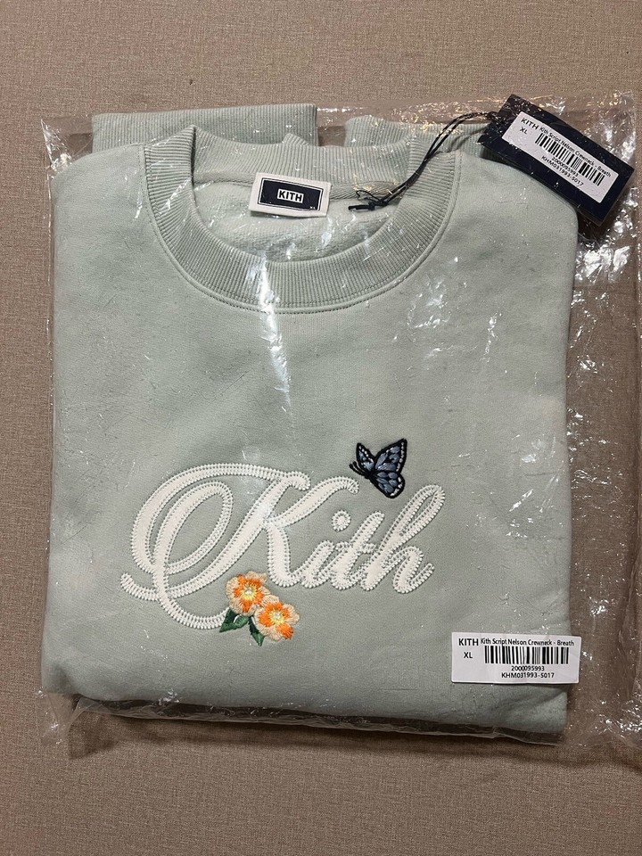 Kith Script Nelson Crewneck in “Breath” Men’s Size XL Spring 2024 ...