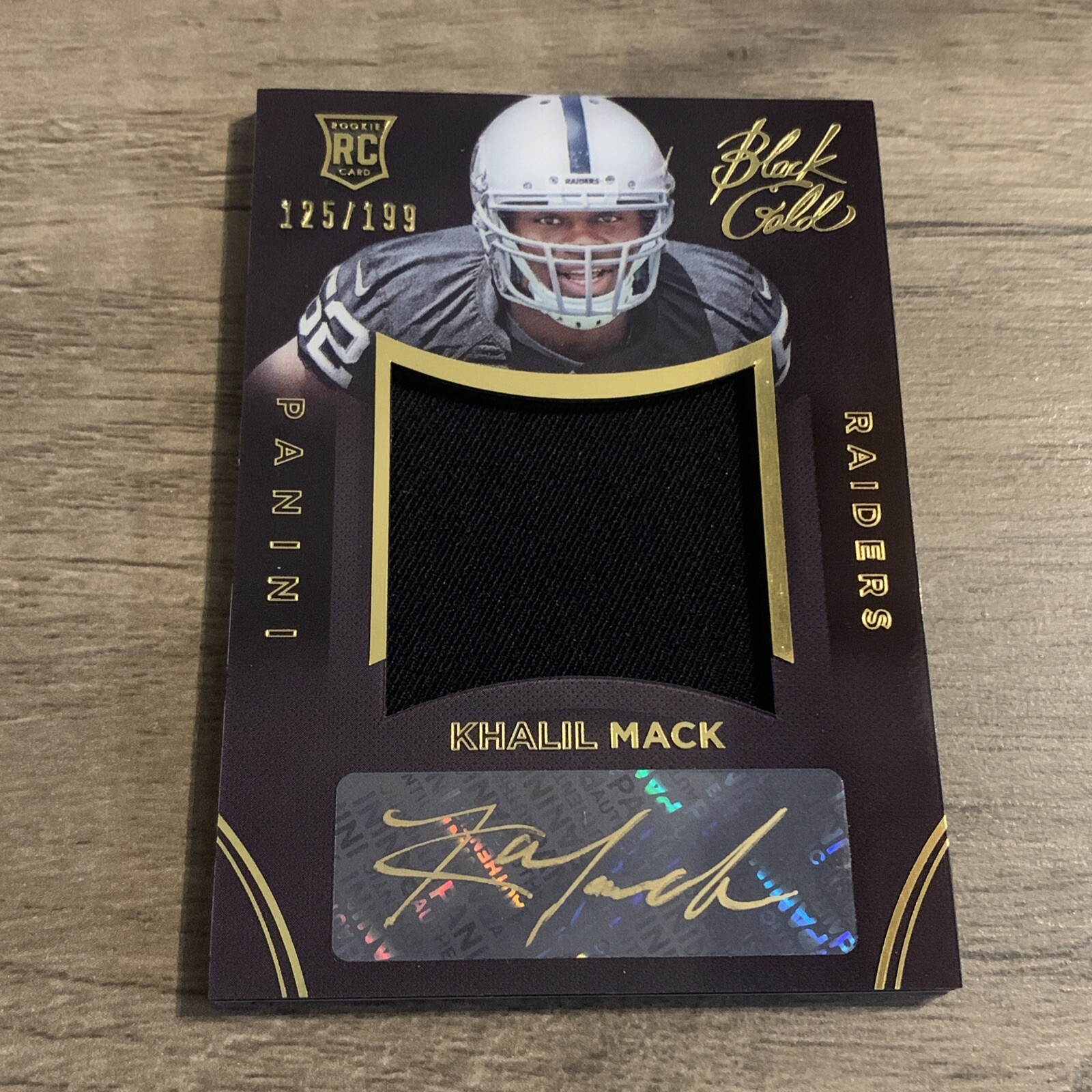 2014 Panini Black Gold Khalil Mack Rookie Autograph Jersey 125/199 | eBay