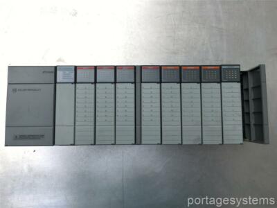 Allen Bradley SLC 5/02 PLC -10-Slot Rack w/Various Modules 1747-L524 ...