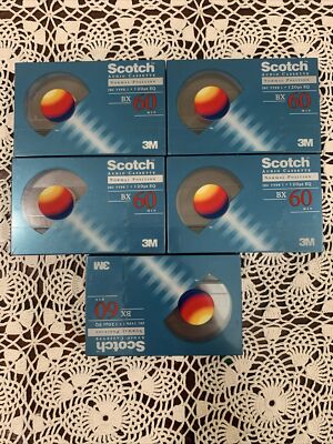 Scotch BX/60 90 Minute Normal Position Cassette Tape - Factory Sealed 5 ...