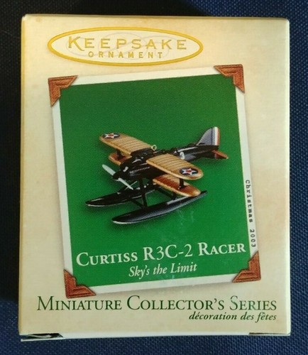 2003 Hallmark Keepsake Miniature Ornament Curtiss R3C-2 Racer Sky's the ...