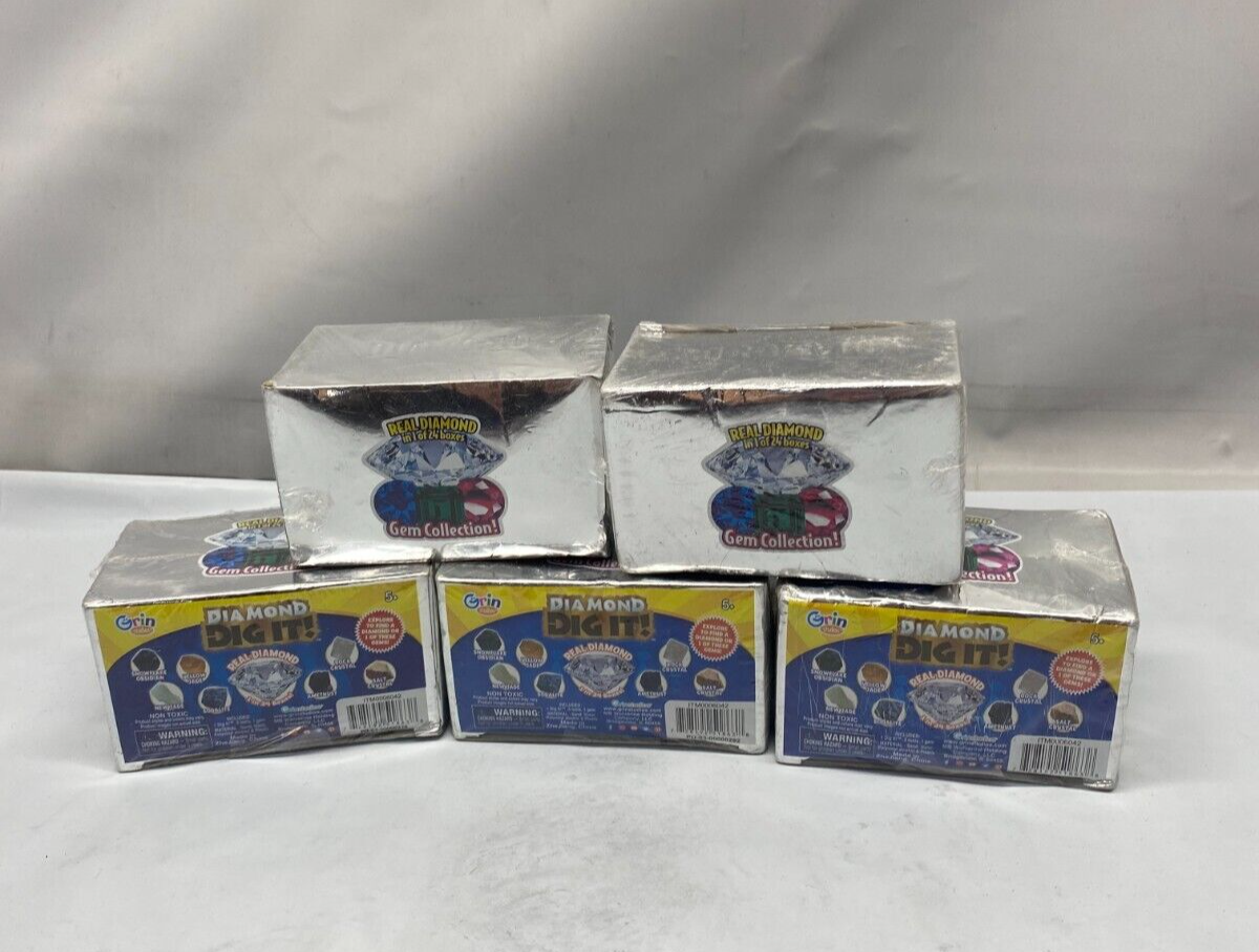 *Lot of 5* Diamond Dig It! Gem Collection - Real Diamond in 1 in 24 ...