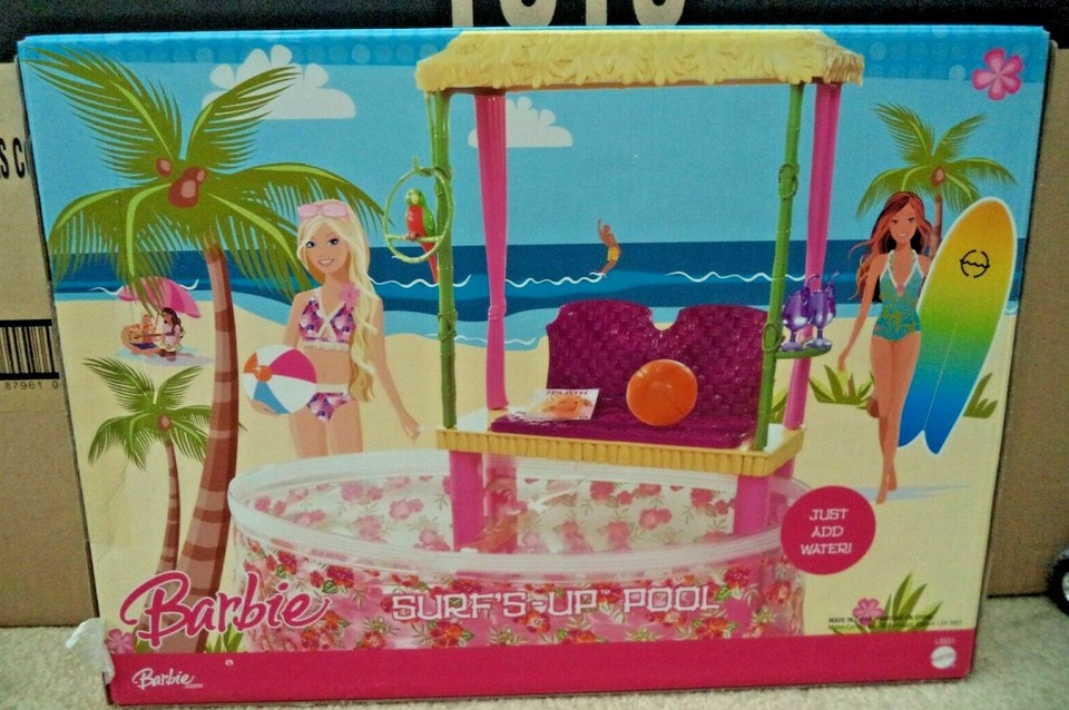 BARBIE SURF'S UP POOL & CABANA PLAYSET L9551 2007 *NEW* | eBay