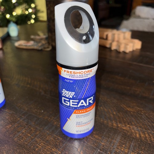 1X Speed Stick Gear Clean Peak Deodorant Body Spray 4oz NEW Tested ...