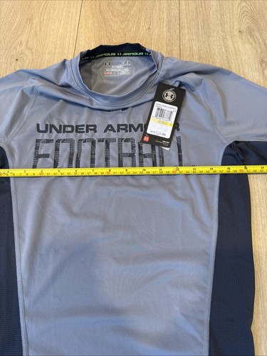 Under Armour Mens Football Gray HeatGear Compression Short Sleeve Shirt ...