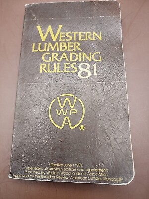 Western Lumber Grading Rules 81 Booklet | eBay