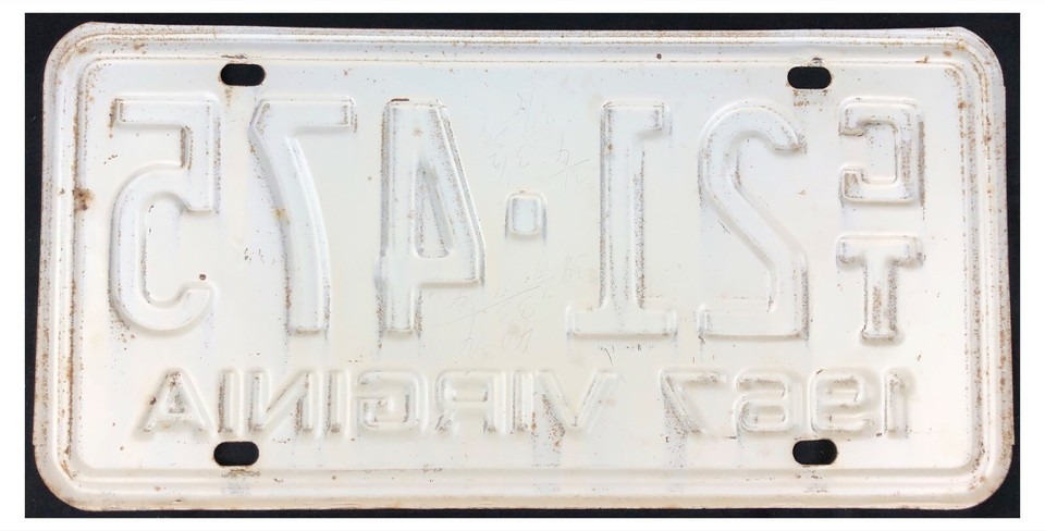 Virginia 1967 CAR TRAILER License Plate C/T21-475! | eBay