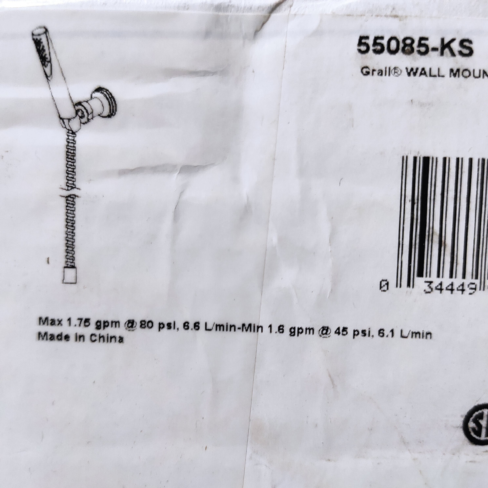 Delta 55085-KS Compel Adjustable Wall Mount Hand Shower in Black ...