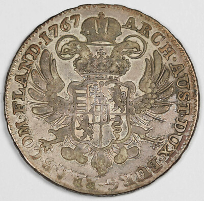 Austria Netherlands 1767 1 Kronenthaler Silver Coin KM87 Dav-1282 XF ...