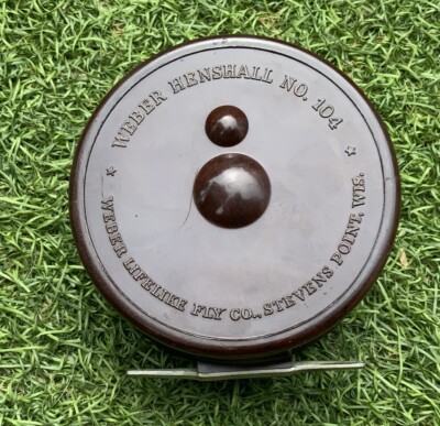 Rare Vintage USA ‘Weber Henshall #104’ Bakelite Centre Pin Fly Fishing ...