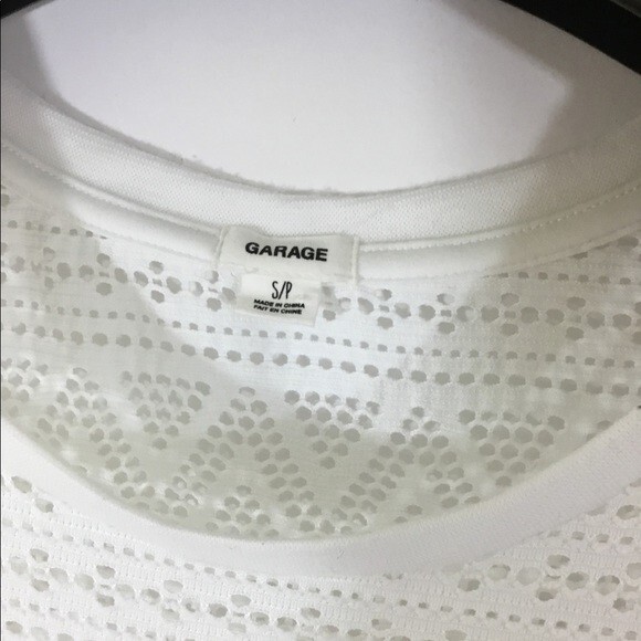 White Tank Top Garage White Mesh Tank Top Women's Petite Small | eBay