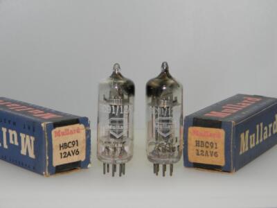Strong Pair Mullard Britain 12AV6 HBC91 NOS NIB Serious Tubes A263 | eBay