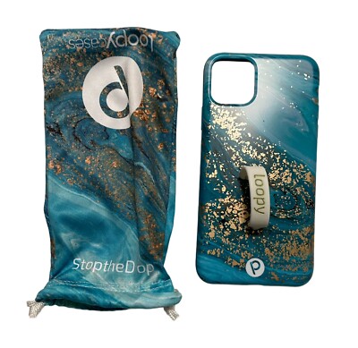 JASPER LOOPY CASE iPhone 11 PRO MAX Matte Teal/Gold Metallic Accents ...
