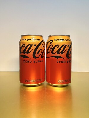 🔴 New Limited Edition Coca Cola Zero Sugar Orange Cream Vanilla Soda (2 ...