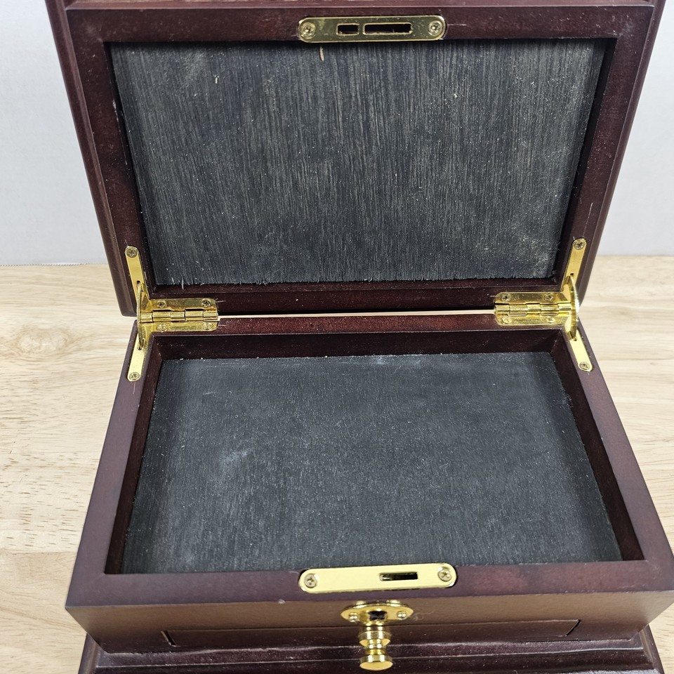 PCS Stamps & Coins Wooden Display Box With Key 8" x 5" Customized | eBay