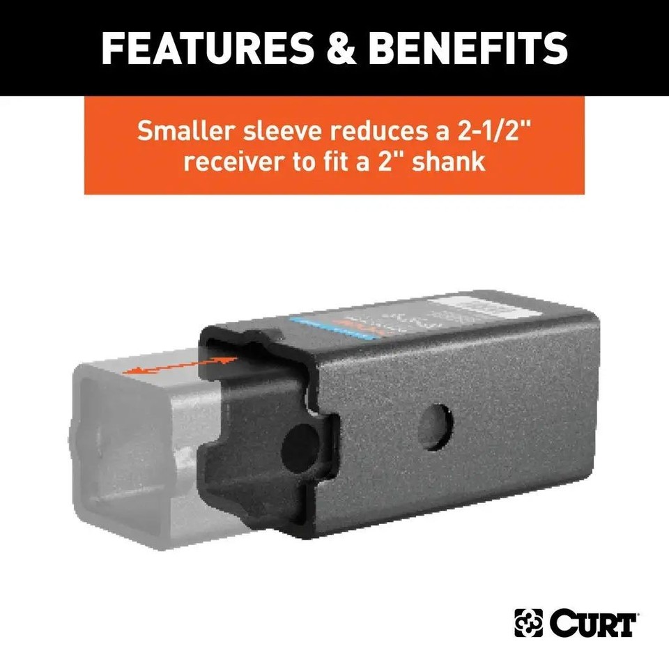 CURT 45408 Trailer Hitch Receiver Adapter Reducer Sleeve Set | eBay