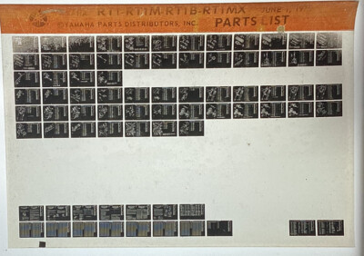 Yamaha genuine parts microfiche 1971 RT1 RT1M RT1B RT1MX | eBay Australia