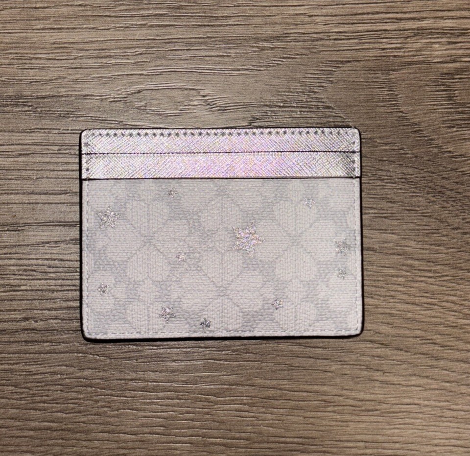 Kate Spade New York Card Wallet Silver Stars (Never Used) | eBay