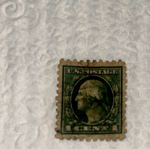 George Washington 1 Cent Stamp U.S. Postage Green, Never Hinged, NO Gum ...